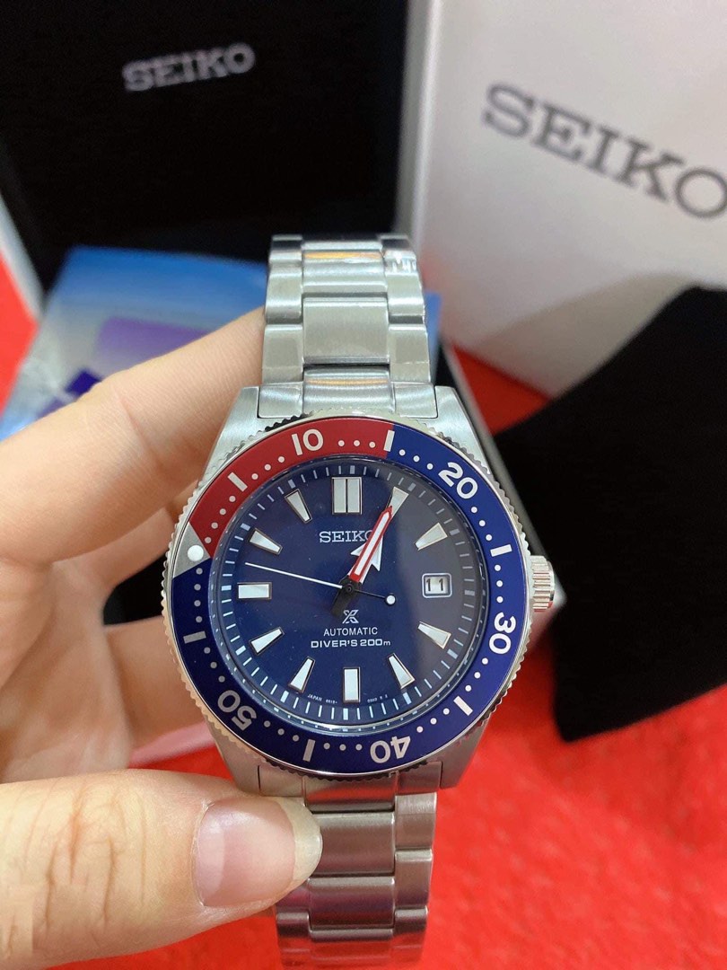 SEIKO RED & BLUE COMBI COLOR AUTOMATIC AUTHENTIC WATCH, Men's Fashion ...