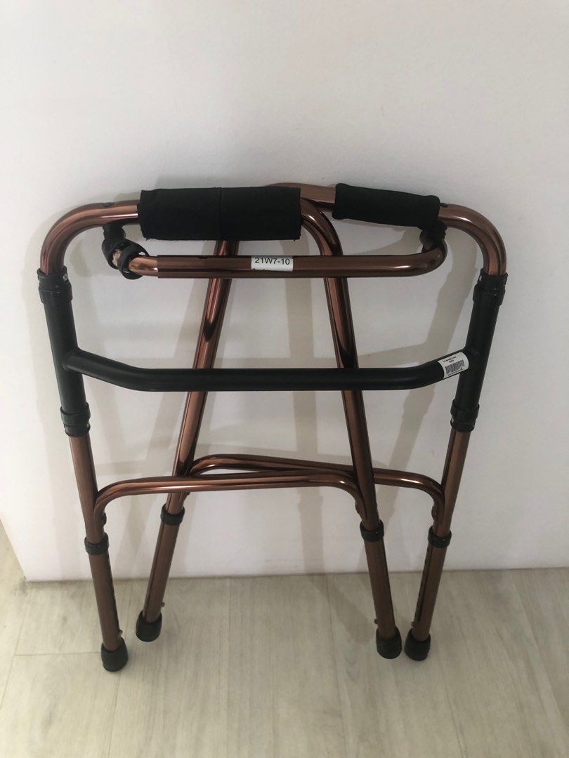 Adjustable foldable walking frame aid, Health & Nutrition, Assistive ...