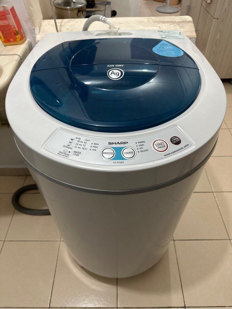 Sharp washing machine model ES-R70ES-G, TV & Home Appliances, Washing ...