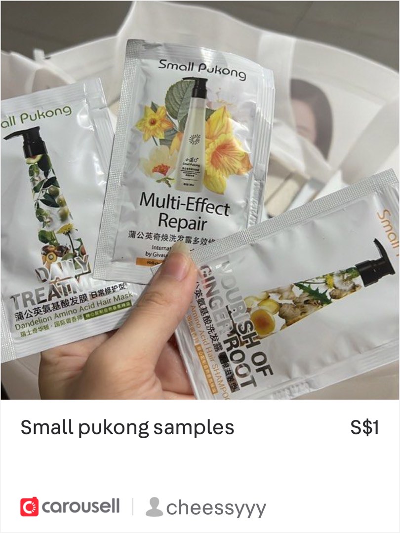 Small pukong sample pack, Beauty & Personal Care, Hair on Carousell