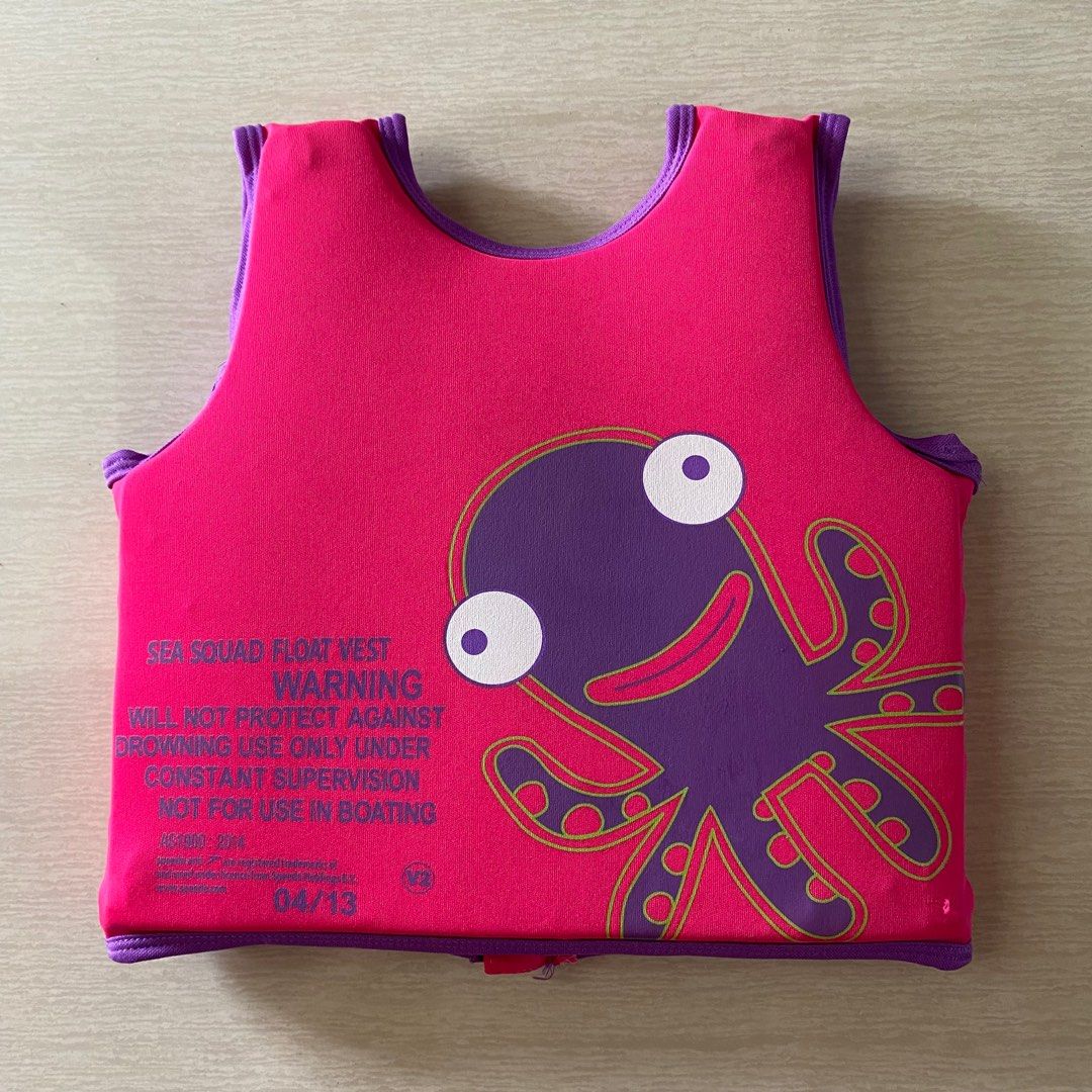 Speedo Girls Pink Sea Squad Float Vest, Babies & Kids, Babies & Kids ...
