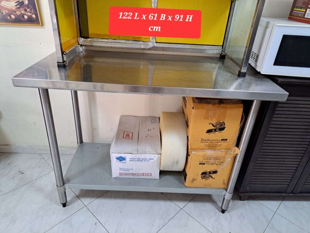 Stainlee Steel Table & Display showcase, Furniture & Home Living ...