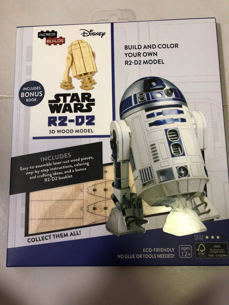 Star Wars R2-D2 DIY wood model, Hobbies & Toys, Stationery & Craft ...
