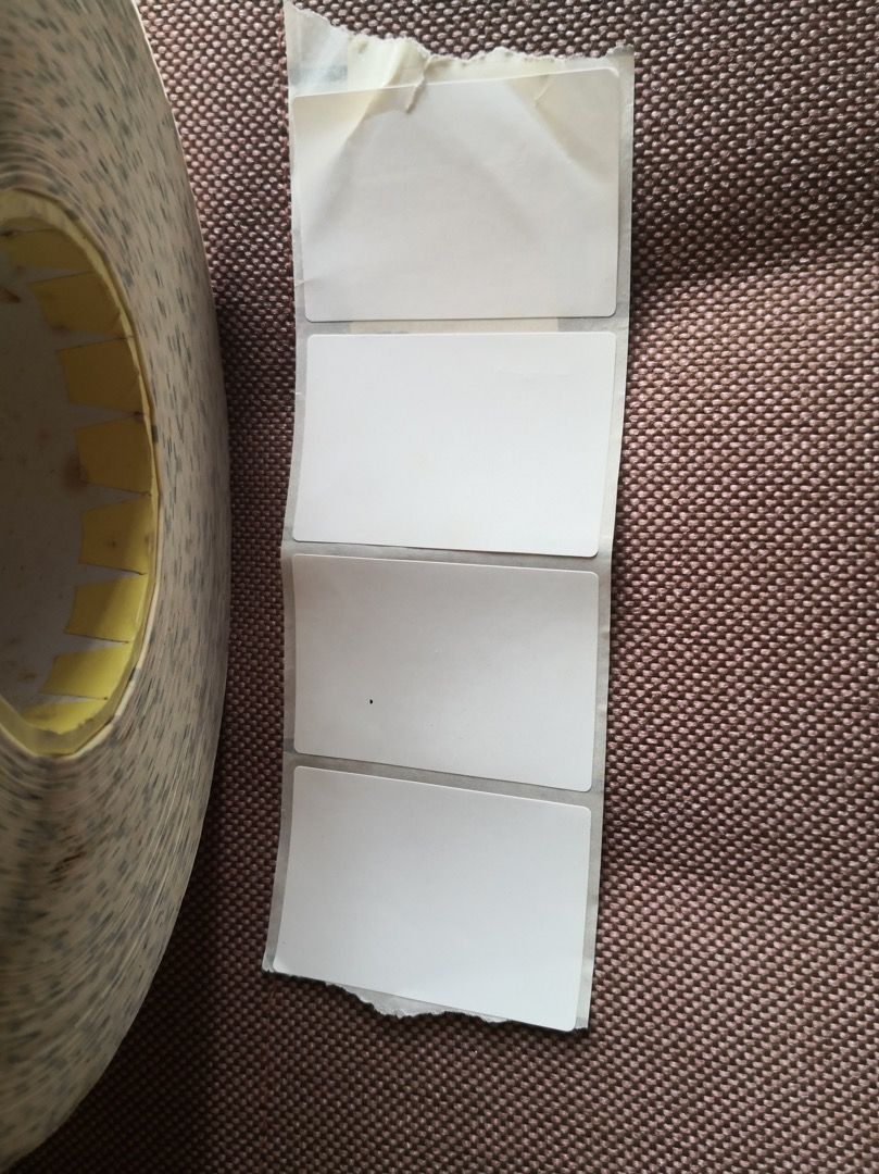 Stickers - Sticky Labels - White Adhesive Paper - 47mm x 70mm - 2 Rolls ...