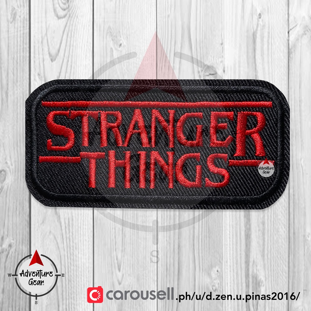 Stranger Things Logo Tactical Morale Embroidered Patch with Velcro, Hobbies & Toys, Toys & Games ...