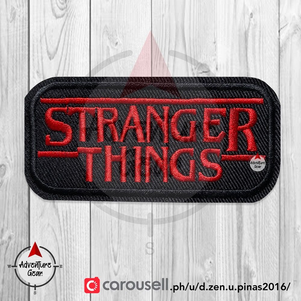 Stranger Things Logo Tactical Morale Embroidered Patch with Velcro, Hobbies & Toys, Toys & Games ...