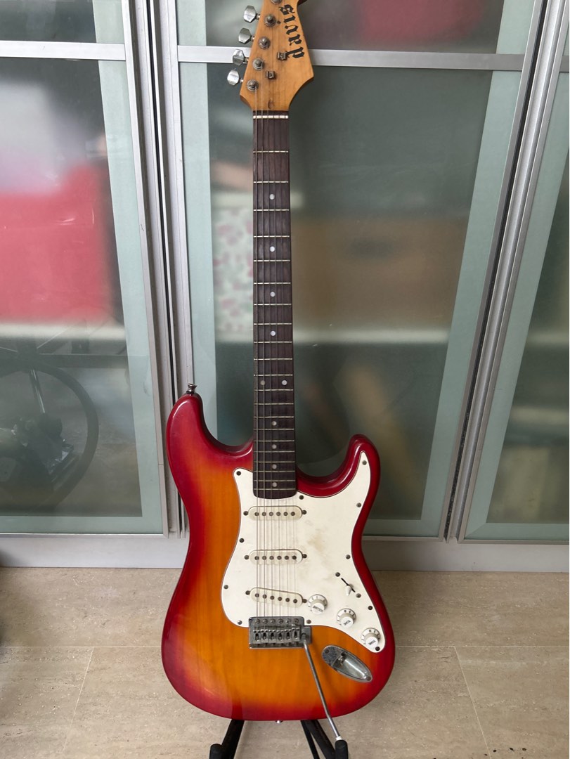 Stratocaster Style Davis Electric Guitar in Candy Apple Sunburst ...
