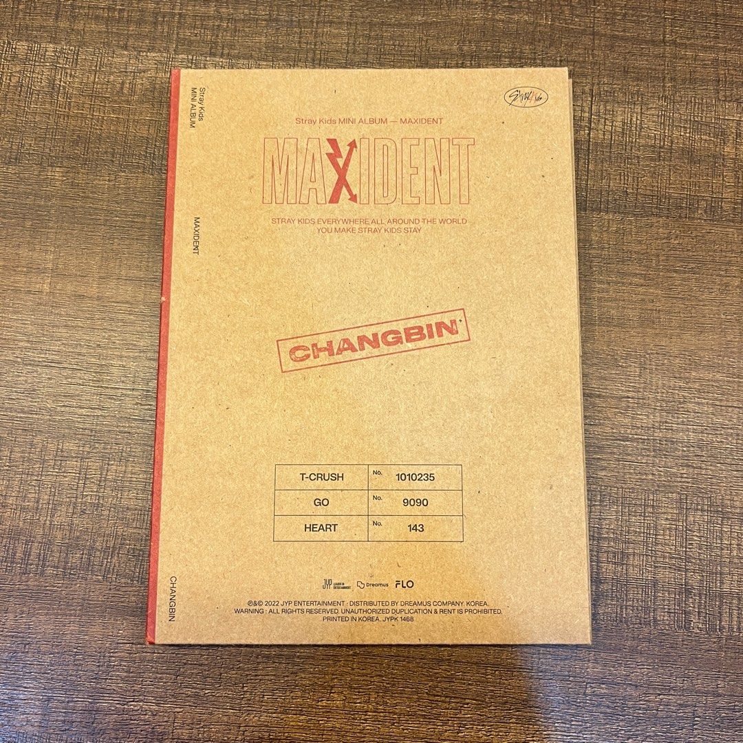 Stray Kids - Maxident Album Changbin version, Hobbies & Toys ...