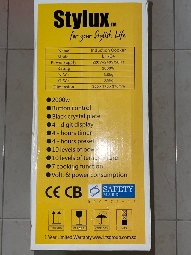 stylux Induction Cooker, TV & Home Appliances, Kitchen Appliances, Cookers on Carousell