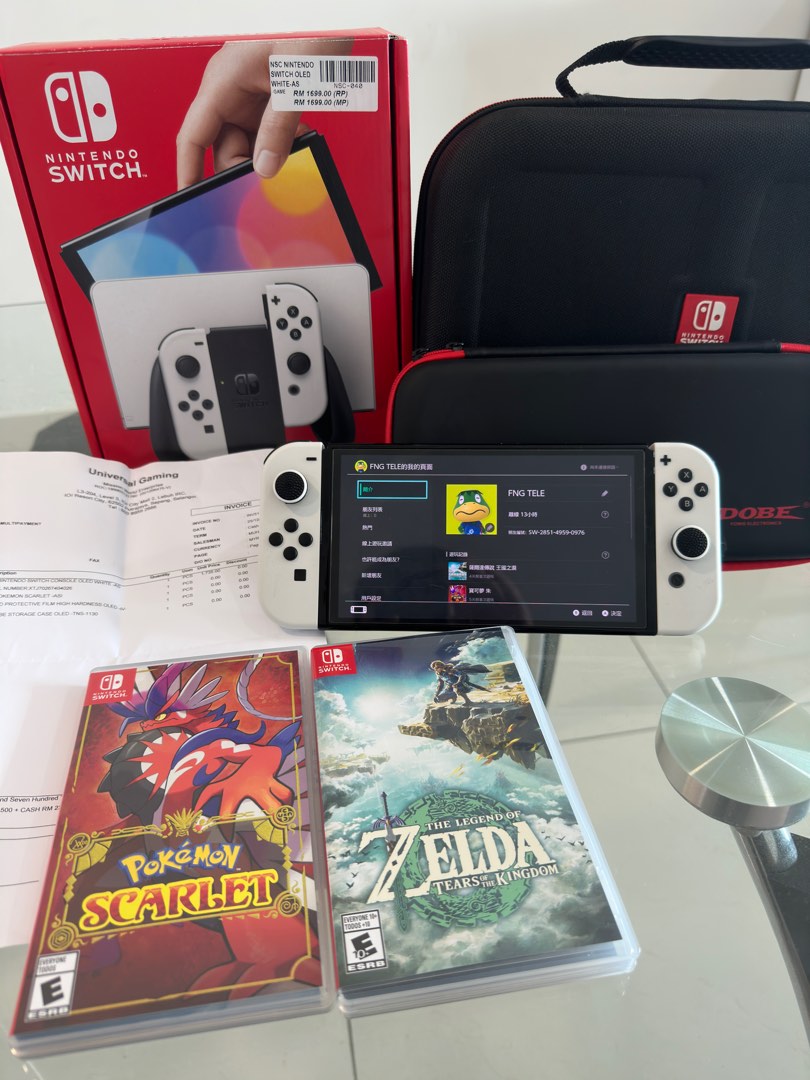 Switch Oled + Pokemon + Zelda, Video Gaming, Video Game Consoles ...