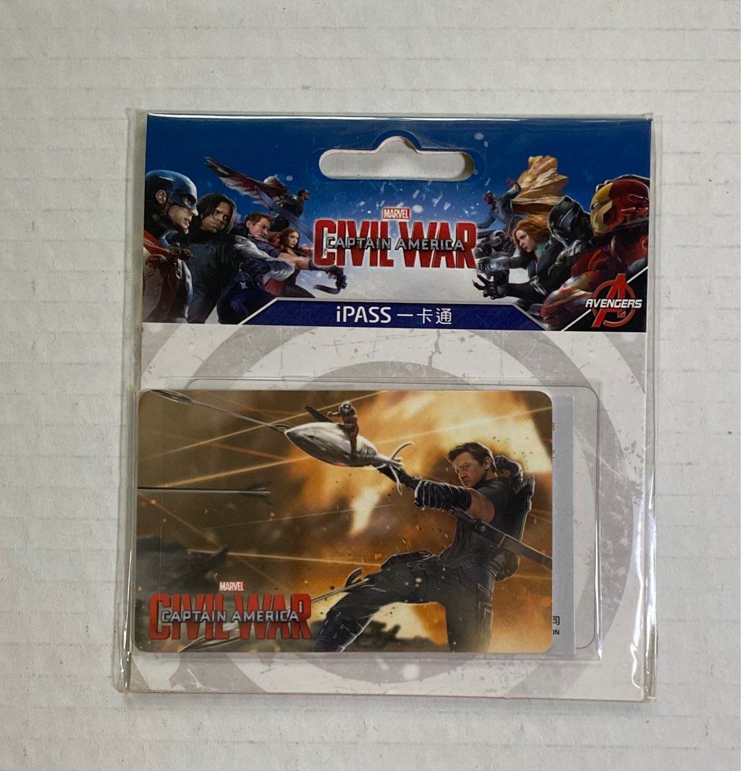 Taiwan IPass card civil war avengers captain America hawkeye iron man ...