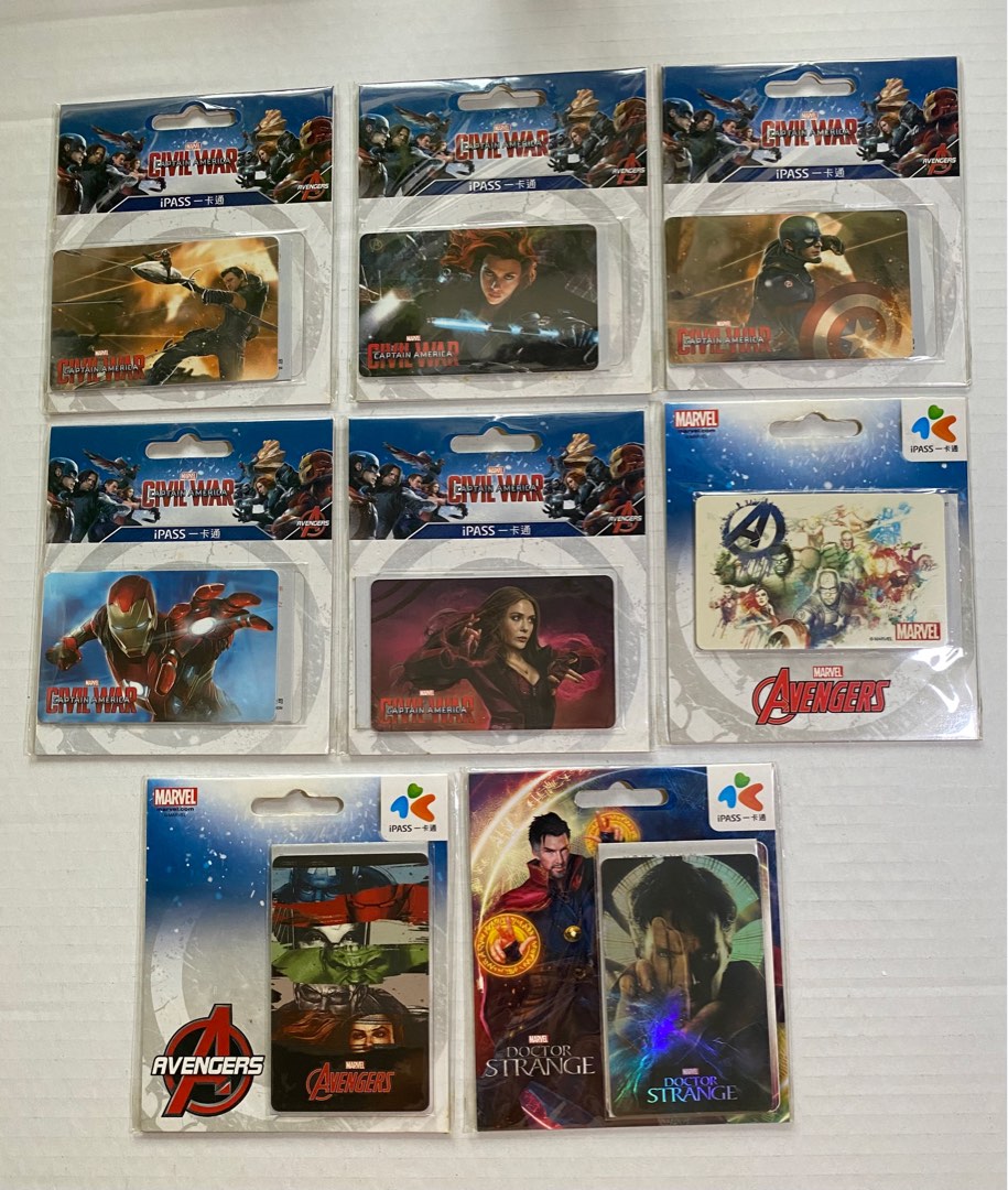 Taiwan IPass card civil war avengers captain America hawkeye iron man ...