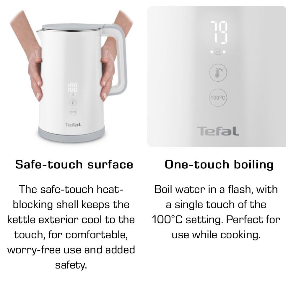 Tefal Sense Digital Kettle 1.5L White, TV & Home Appliances, Kitchen ...