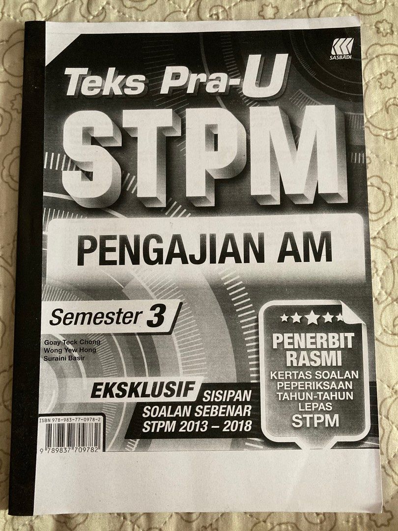 TEKS PRA-U STPM PENGAJIAN AM SEMESTER 3, Hobbies & Toys, Books & Magazines, Textbooks on Carousell