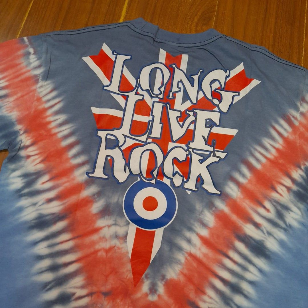 THE WHO Long Live Rock Tye Die Oversize T Shirt (Front Back Print ...