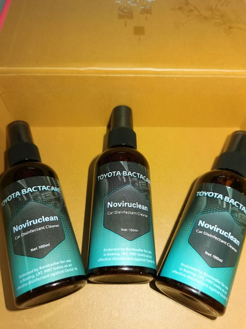 Toyota 丰田 NOVIRUCLEAN BACTACARE DISINFECTANT/SANITIZER (100ML NET) 100% ...