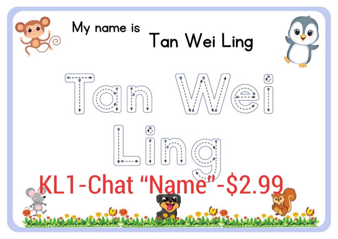 Tracing Name Kids Learning Rewritable Line Tracing on dotted lines ...