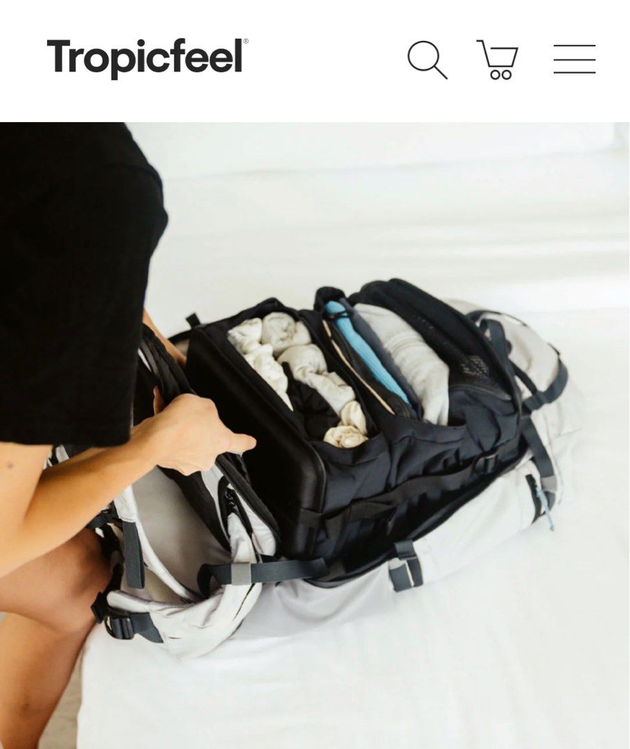 Tropicfeel Wardrobe, Men's Fashion, Bags, Backpacks on Carousell