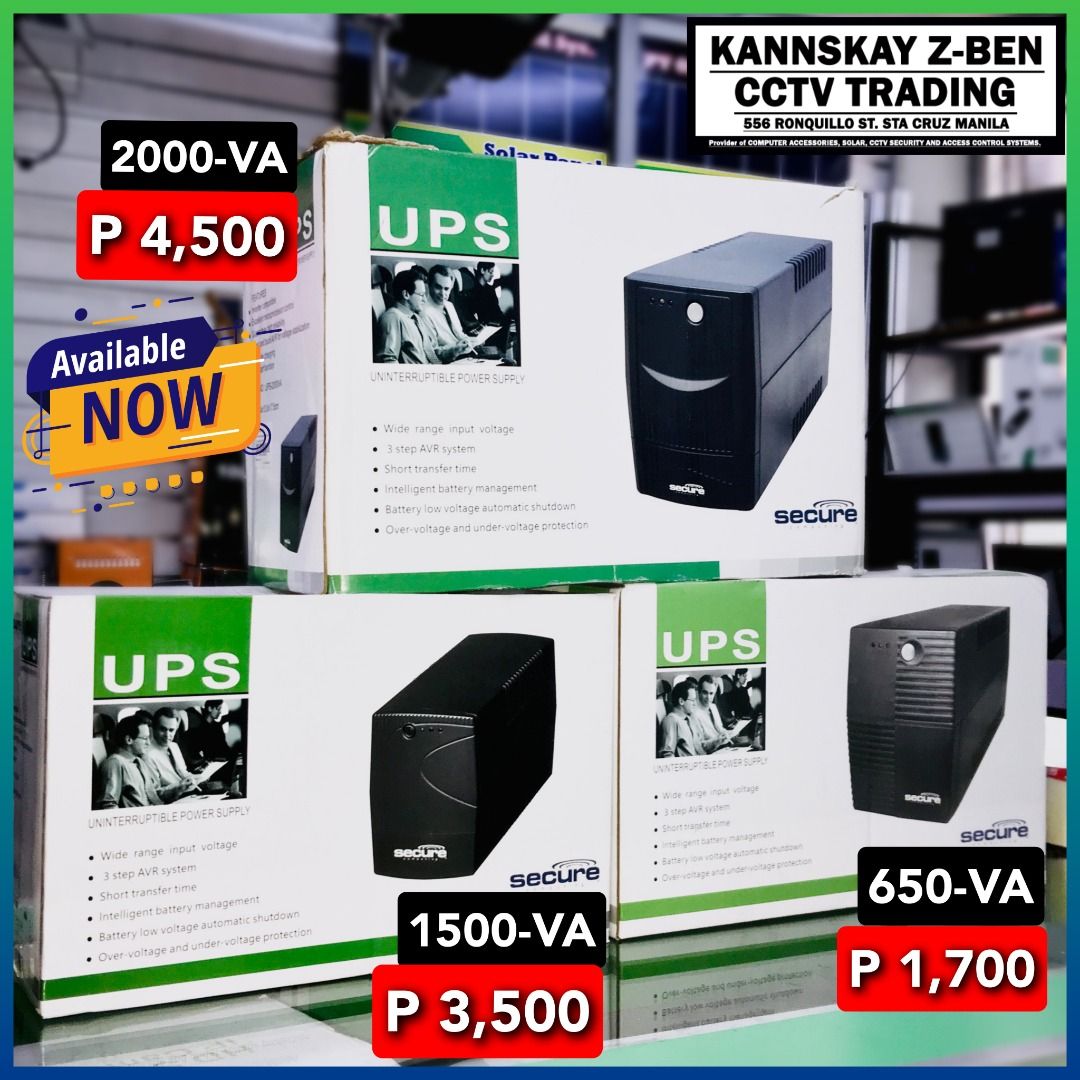 UPS SECURE 650VA 1500VA 2000VA Uninterruptible Power Supply on Carousell