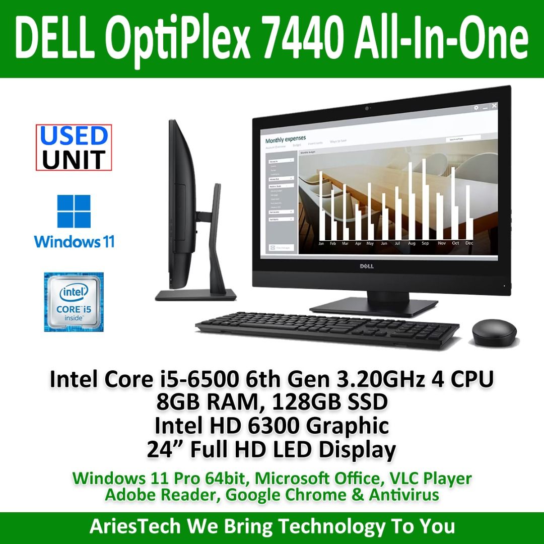 Used Dell OptiPlex 7440 AIO PC with Intel Core i5 Processor Only at ...