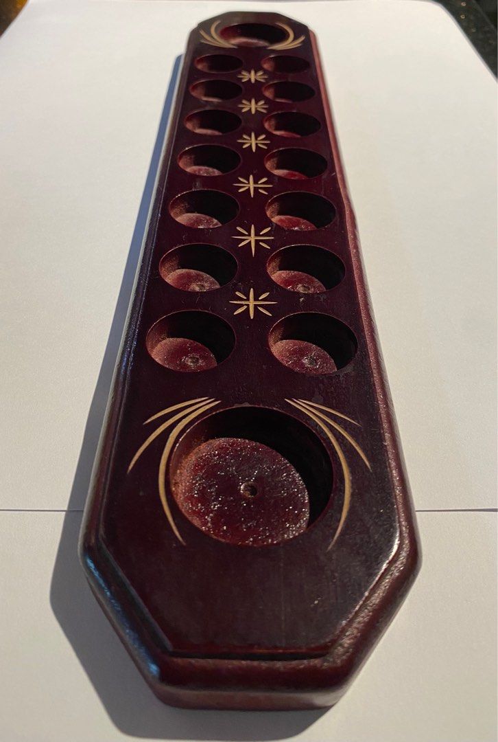 Vintage Antique Wood Congkak, Hobbies & Toys, Toys & Games on Carousell