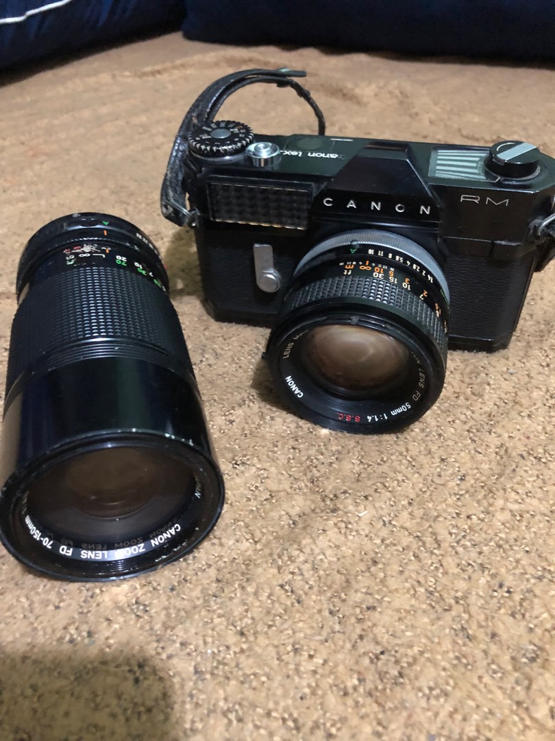 Vintage Canon lex with 50mm and 70-150mm lenses, Photography, Cameras ...