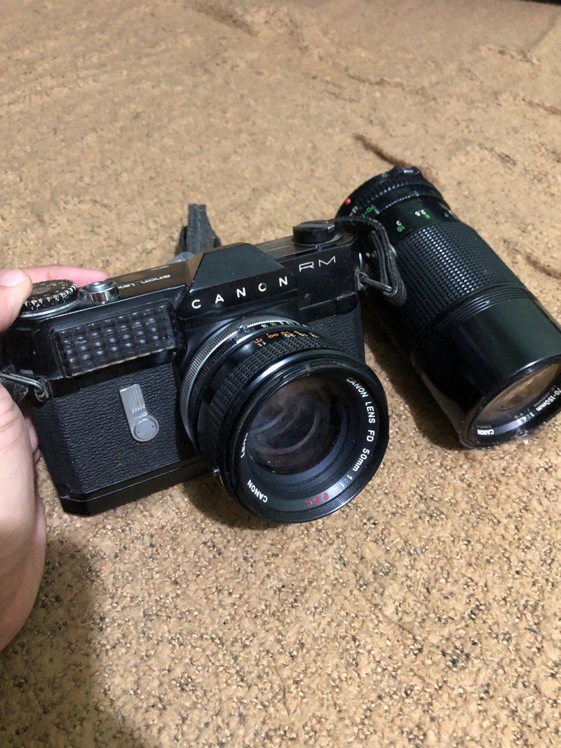 Vintage Canon lex with 50mm and 70-150mm lenses, Photography, Cameras ...