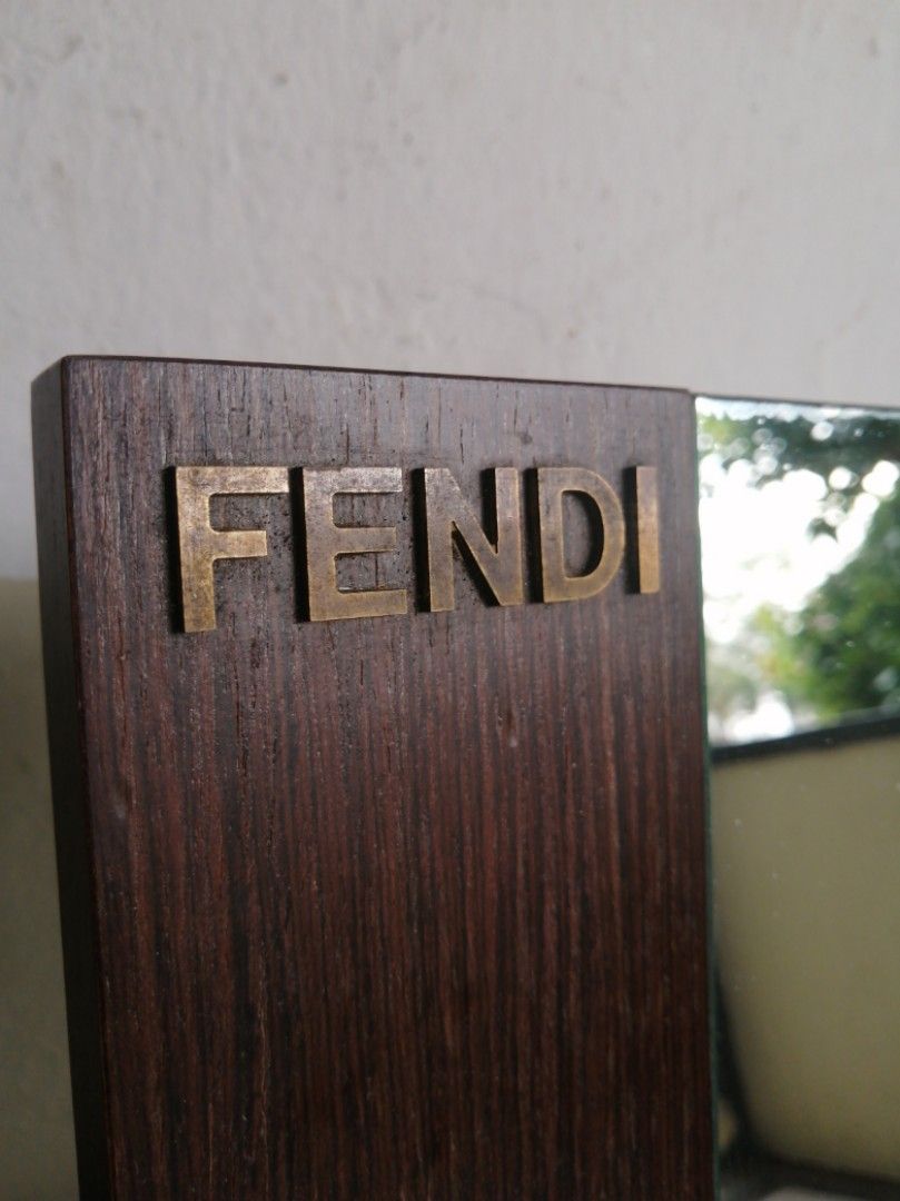 Vintage FENDI Mirror Wooden Backing, Hobbies & Toys, Memorabilia ...