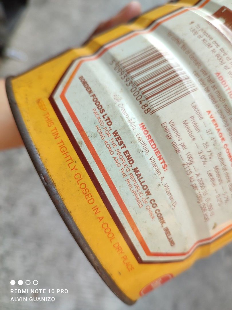 vintage KLIM tin can lata on Carousell