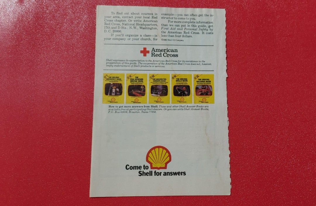 Vintage Shell Safety First Aid On The Road Collectible Magazine Paper ...