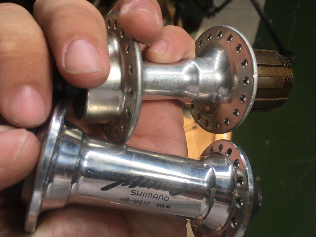 (Sold as Set) Vintage Shimano Alivio Classic 7 speed hubs cogs skewers ...