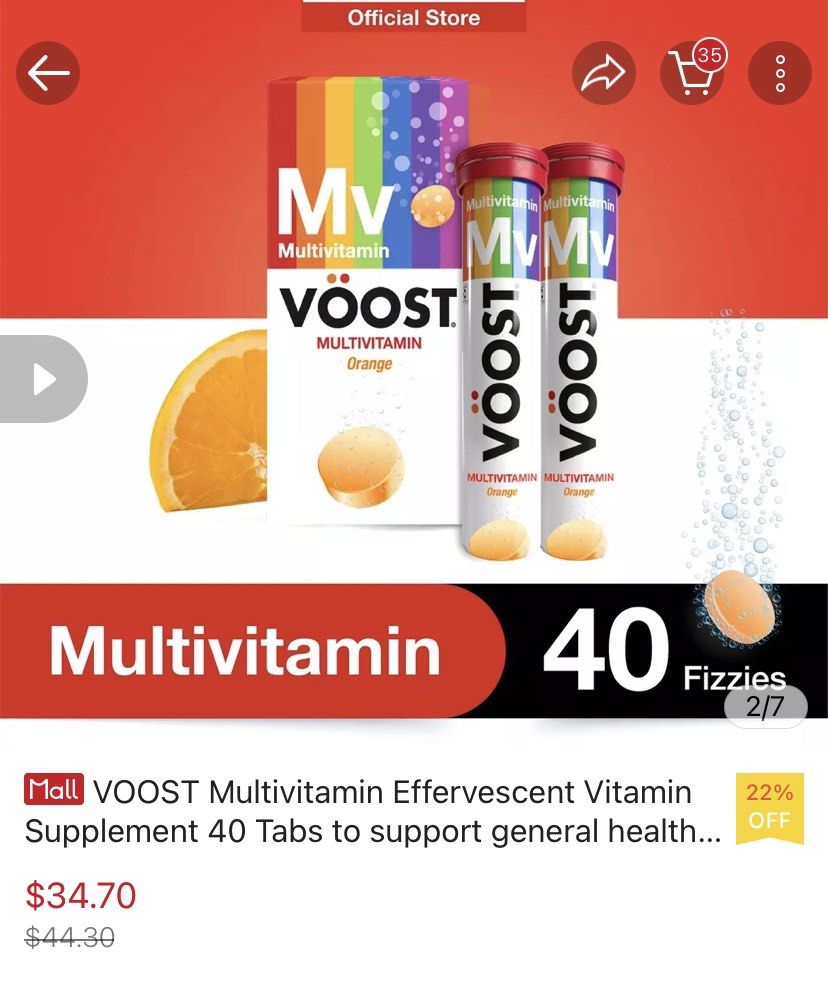 Voost multivitamin, Health & Nutrition, Health Supplements, Vitamins & Supplements on Carousell