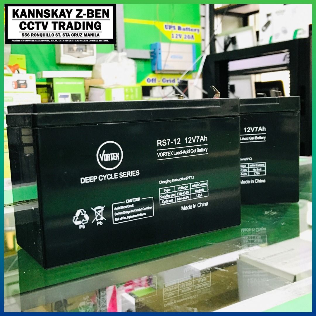 VORTEX UPS BATTERY PACK 12V 7AH LEAD - ACID Gel Battery, Computers ...