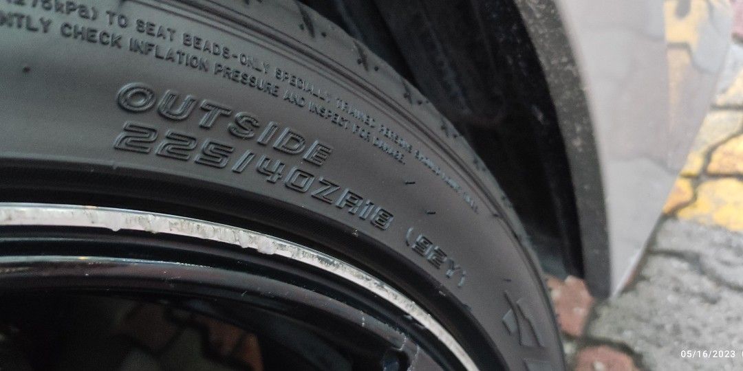 Volk Racing (rep) rims with tyre 225/40/18, Car Accessories, Tyres ...