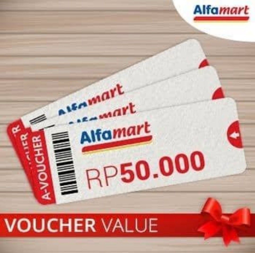 Voucher digital Alfamart 50,000, Tiket & Voucher, Kartu Hadiah ...