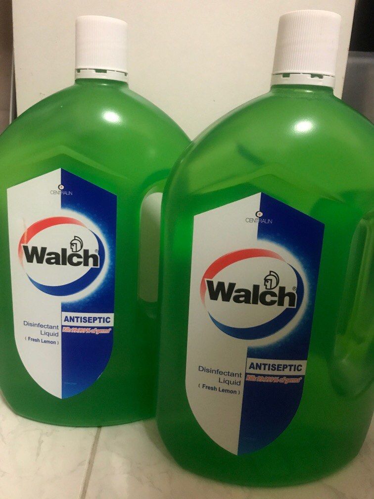 Walch Antiseptic Disinfectant Liquid (Fresh Lemon) 2L, Furniture & Home ...