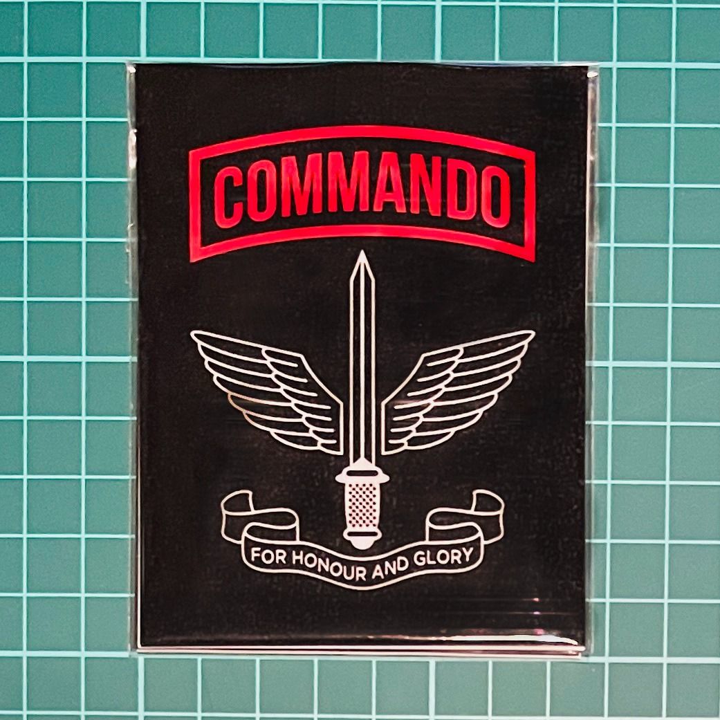 Waterproof Sticker : COMMANDO . 75 x 95 mm . Free Normal Mail, Hobbies ...