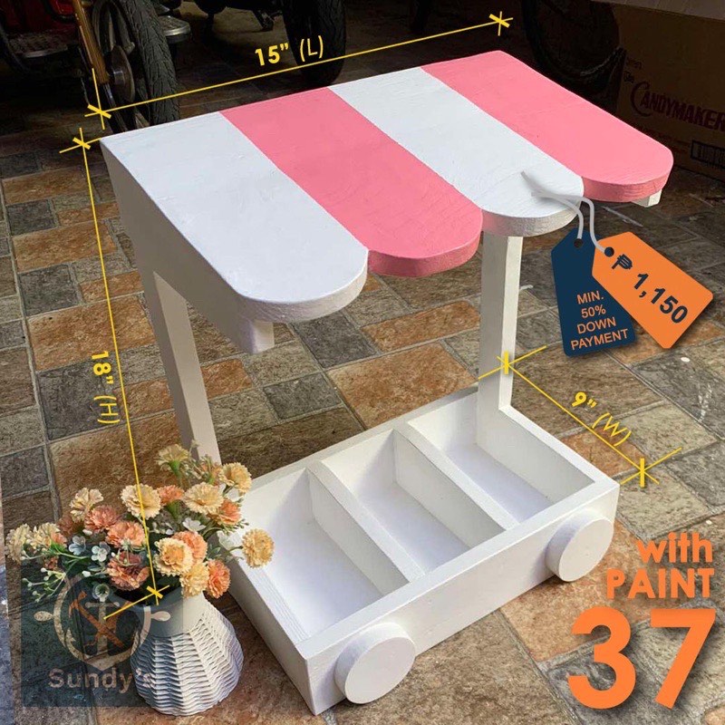 Wooden Cart for Dessert stands Candy buffet stands, Furniture & Home ...