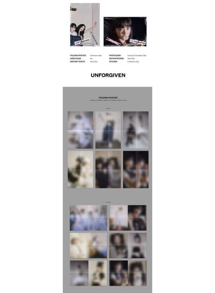 PENDING wts lfb lesserafim poster weverse unforgiven album, Hobbies ...