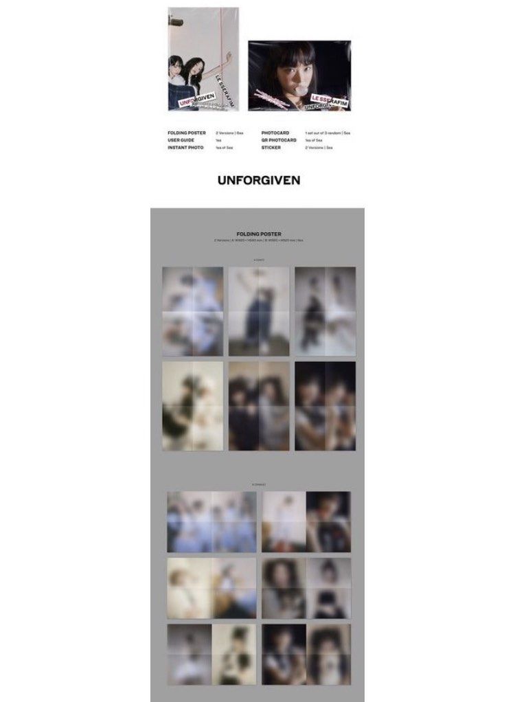 PENDING wts lfb lesserafim poster weverse unforgiven album, Hobbies ...