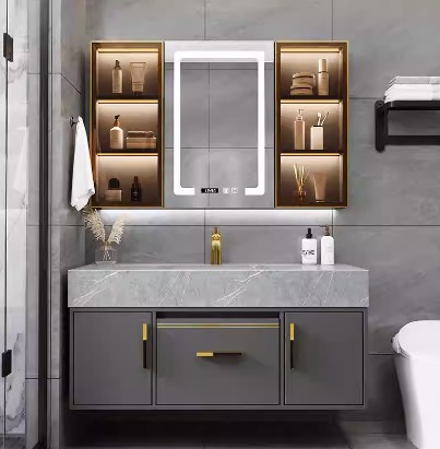 Yida glass door mirror cabinet bathroom washbasin washbasin, Furniture ...