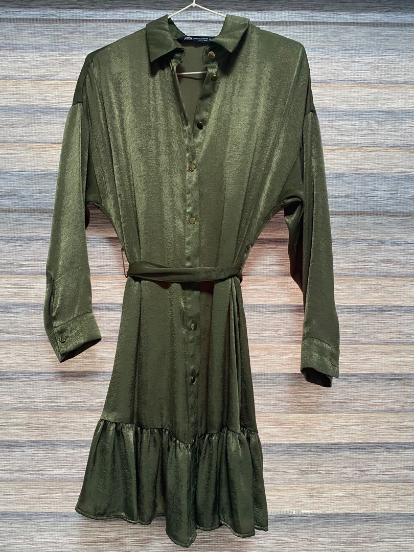 Zara satin dress, Women's Fashion, Dresses & Sets, Dresses on Carousell