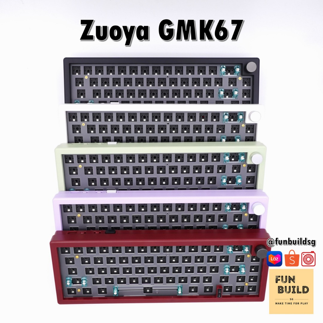ZUOYA GMK67 Trimode Barebones Mechanical Keyboard on Carousell