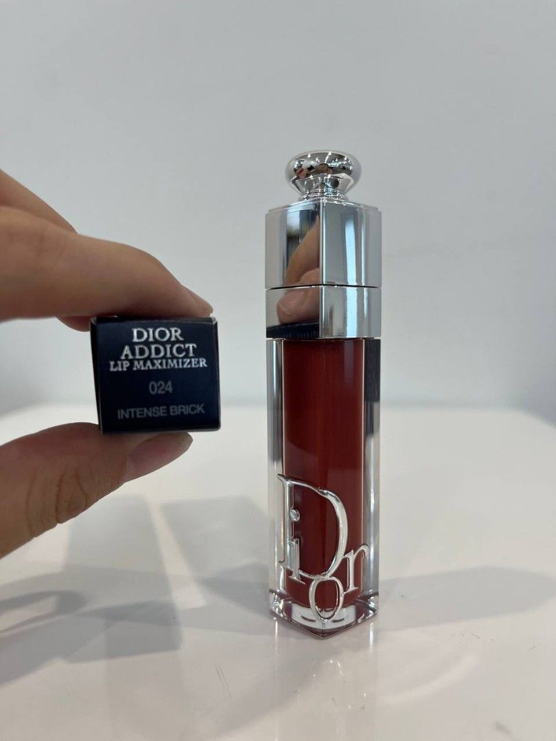 100% Original DIOR ADDICT LIP MAXIMIZER #024 intense brick, Beauty & Personal Care, Face, Makeup ...