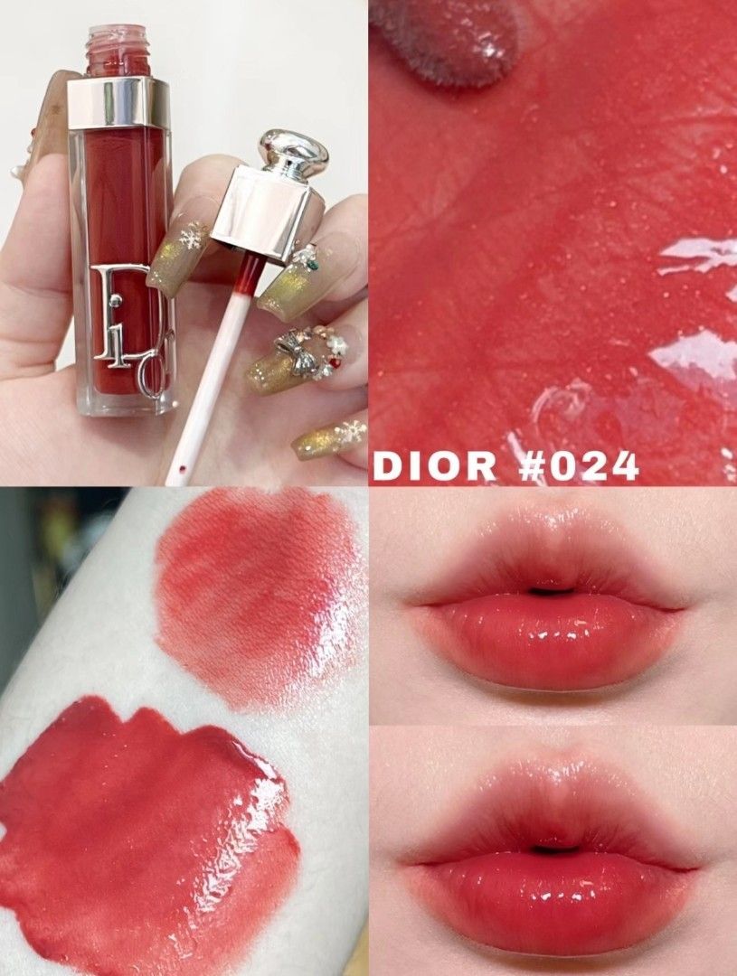 100% Original DIOR ADDICT LIP MAXIMIZER #024 intense brick, Beauty & Personal Care, Face, Makeup ...