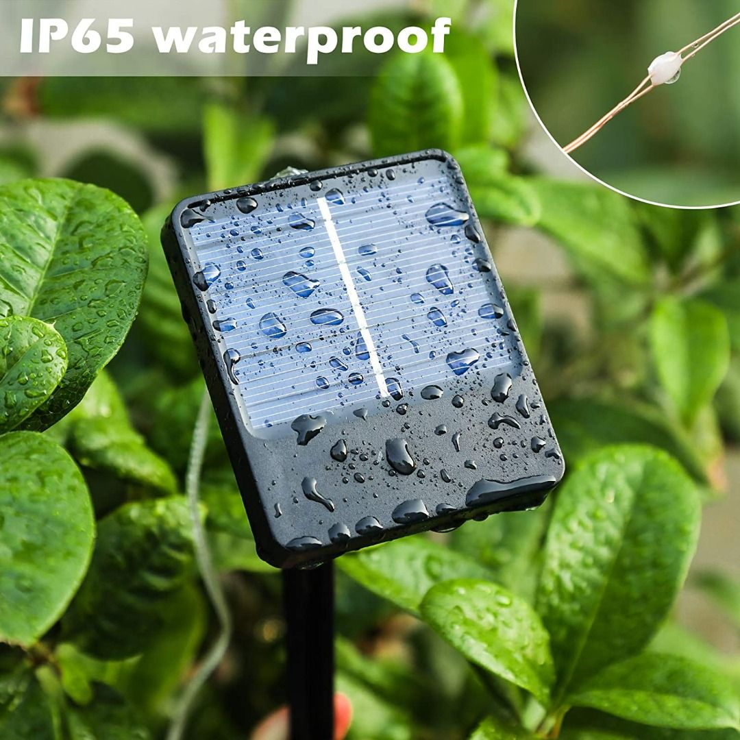 1333) ANPRO SOLAR STRING LIGHT OUTDOORS - 1 PACK OF 100 LED 10 METERS ...