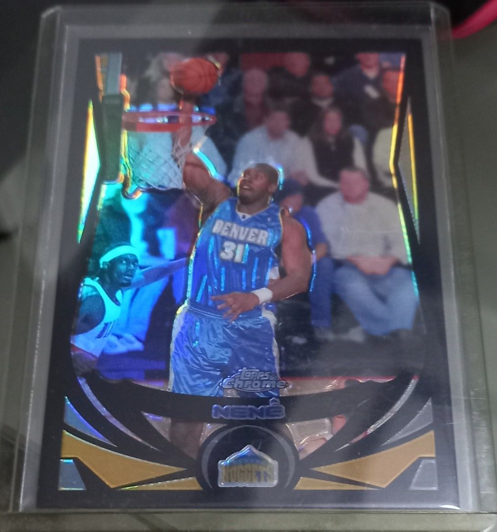 2005 NENE Topp Chrome Black Refractor serial numbered NBA Cards on ...