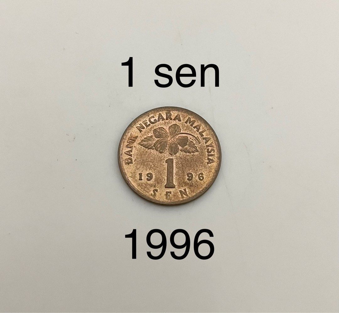 (5 pcs) Malaysia 1 sen 1996, Hobbies & Toys, Collectibles & Memorabilia ...