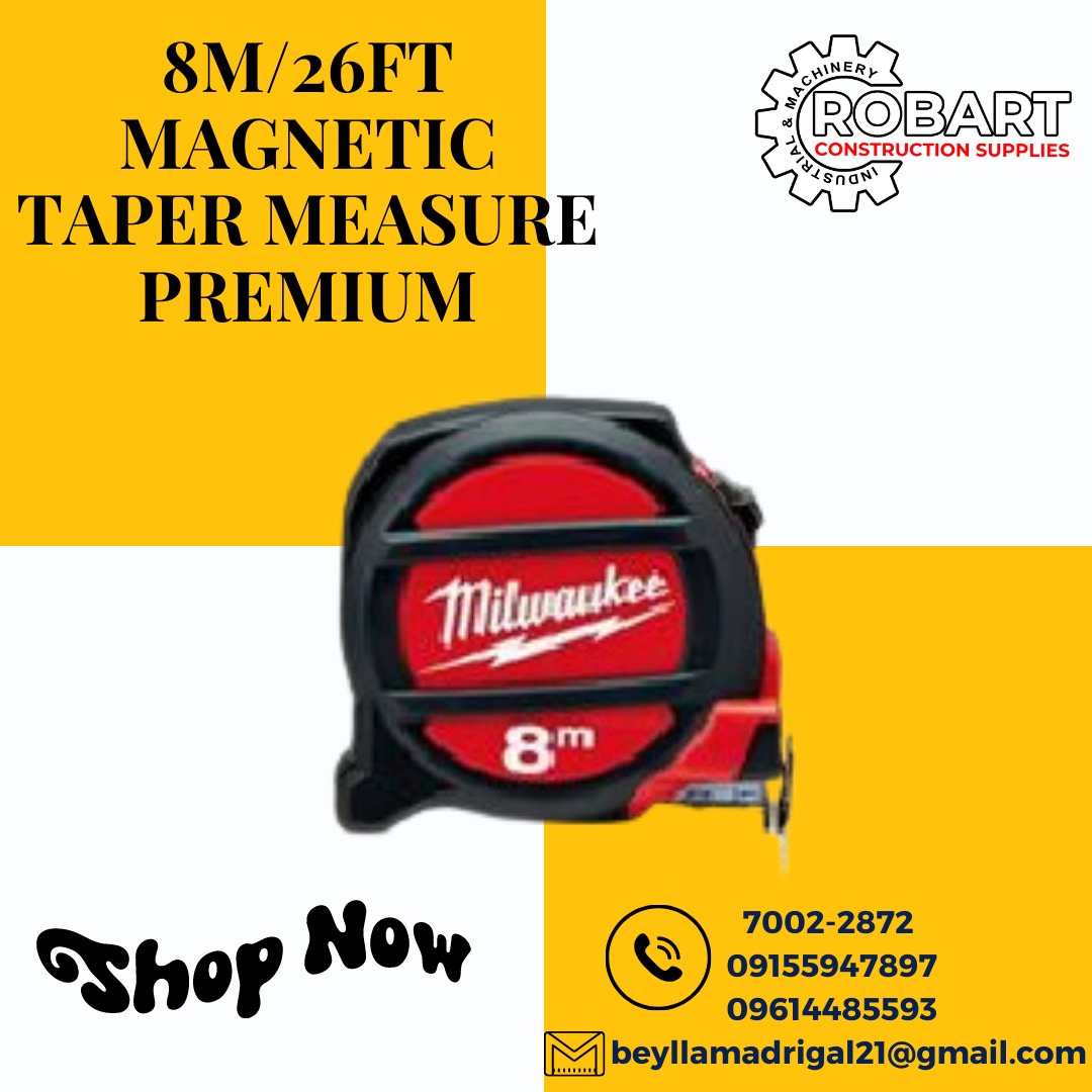 8M/ 26FT MAGNETIC TAPER MEASURE PREMIUM, Commercial & Industrial ...