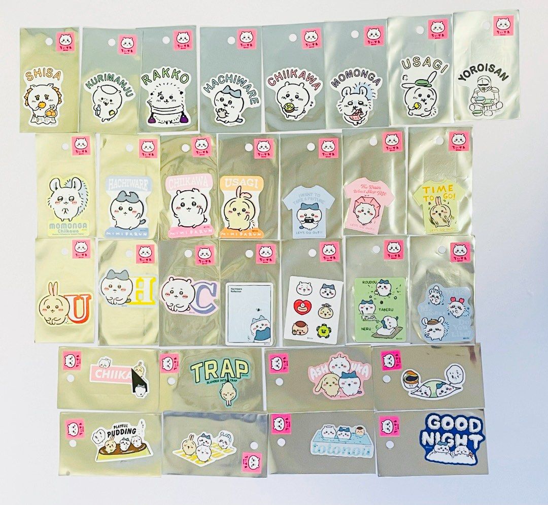 ‼️現貨‼️ [包平郵][Chiikawa] 貼紙 STICKER TRAP BUDDING GOOD NIGHT 吉伊卡哇 小可愛 八字貓 ...